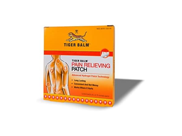 Tiger Balm Pain Relieving Patch, 5 Count