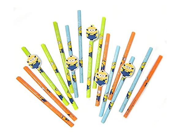 Minions Reusable Plastic Straw