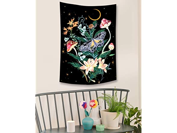 Butterfly and Mushroom Tapestry