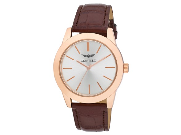 Gianello Men's Grey Leather Watch