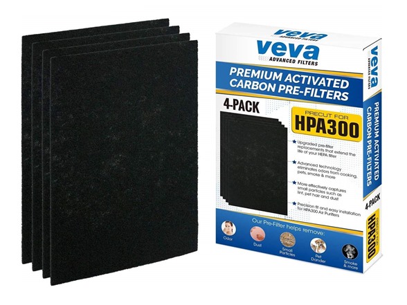 Premium Carbon Activated Pre-Filters, 4-Pack
