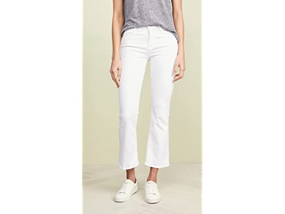 FRAME Le Crop Mini Boot Cut Jeans, White, 26