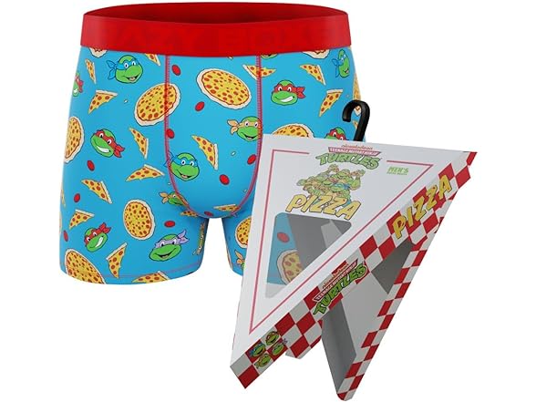 CRAZYBOXER Men's Pizza Box Boxer Briefs