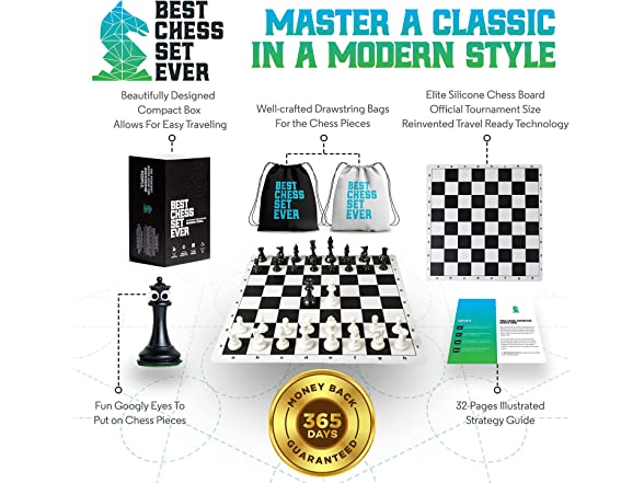 3X Weighted Tournament Style Chess Set