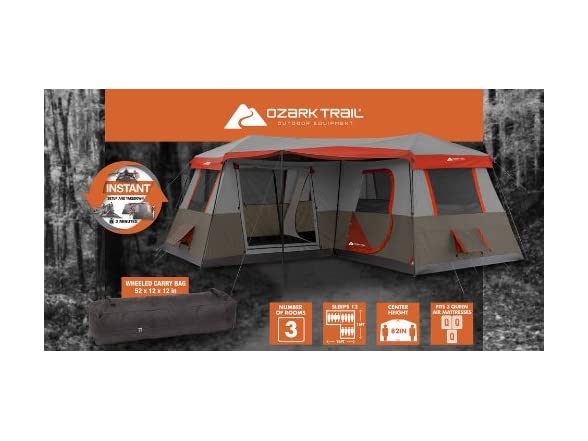 3 Room Instant Cabin Tent