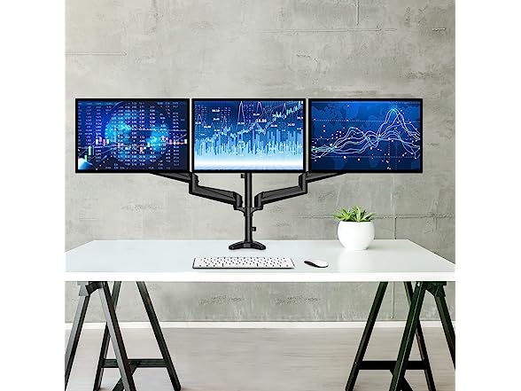 HUANUO Triple Monitor Stand - 3 Monitor Mount