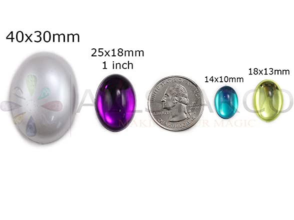Oval Flat Back Frosted Jewels