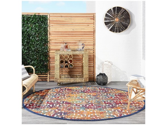 Nourison 94" Round Indoor/Outdoor Rug