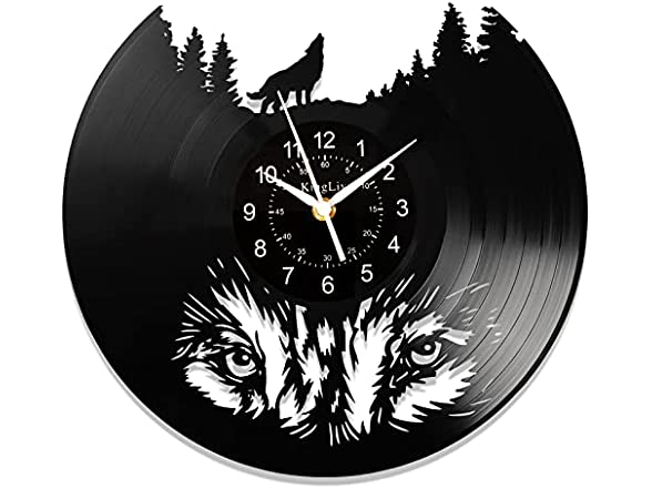 Yulain 12 Inch Wolf Clock