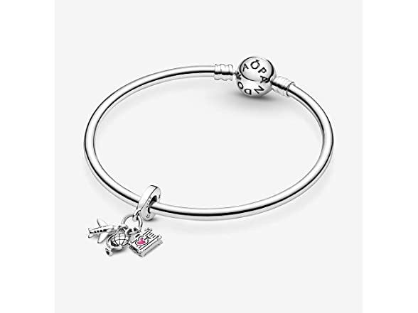 Pandora Airplane Globe & Suitcase Dangle Charm