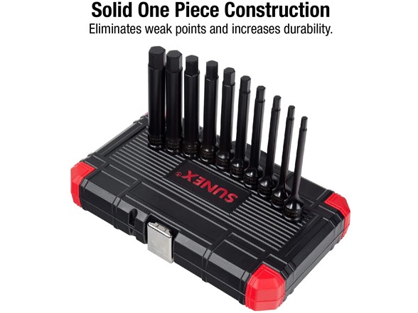 10-Piece 6" SAE Impact Hex Driver Set