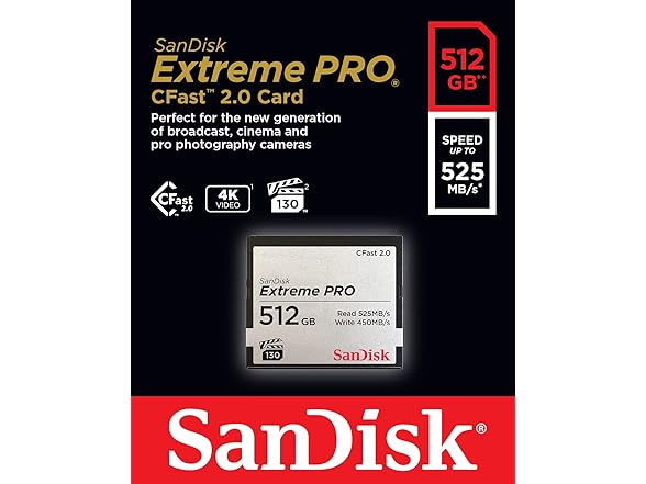 SanDisk 512GB Extreme PRO CFast 2.0