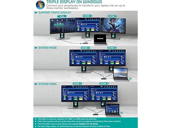 Tiergrade USB-C Hub Multiport Adapter, Blue